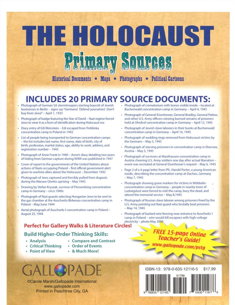 The Holocaust: Primary Sources – United States Holocaust Memorial ...