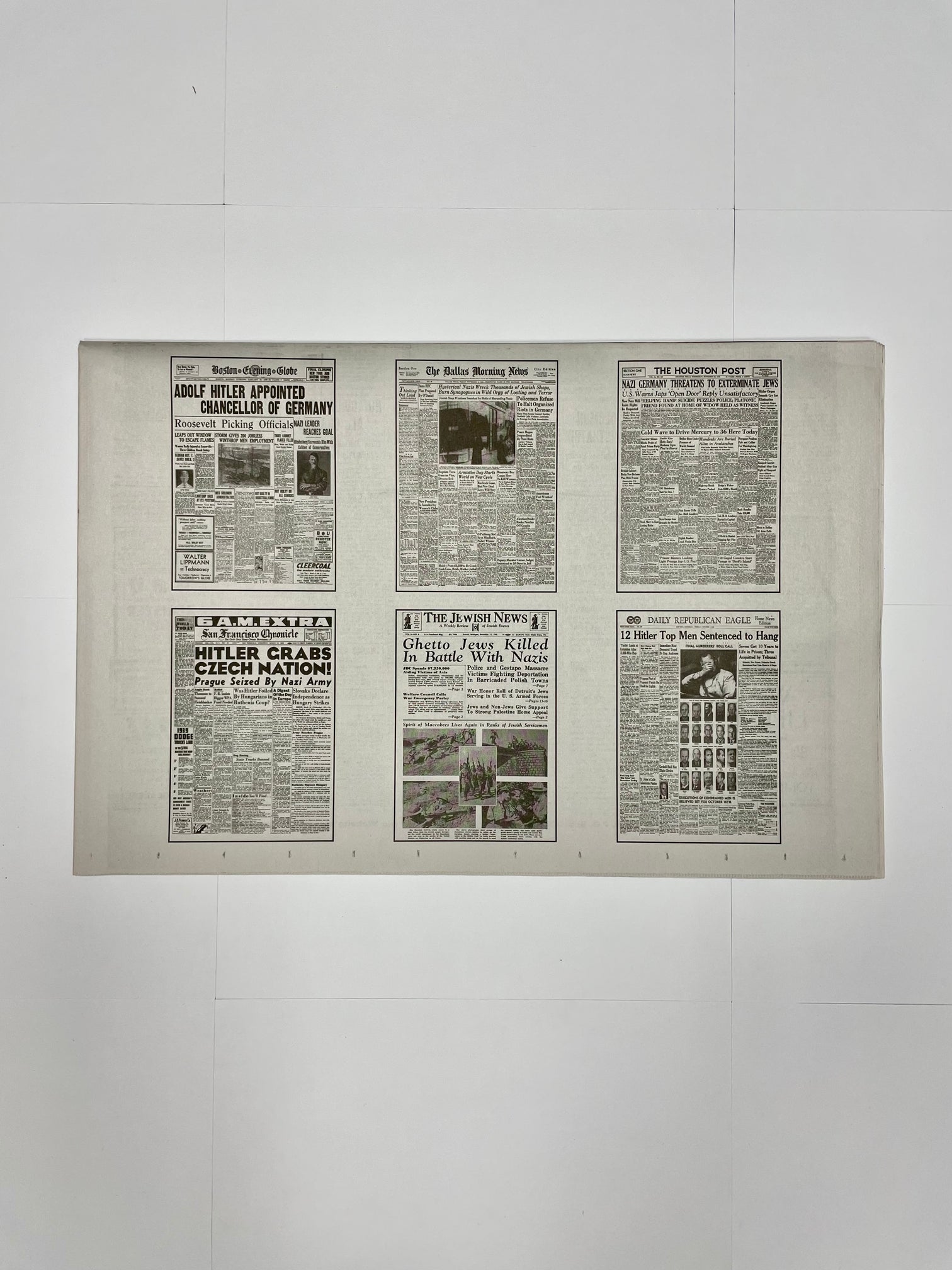 American Newspaper Front Pages Collection – United States Holocaust ...